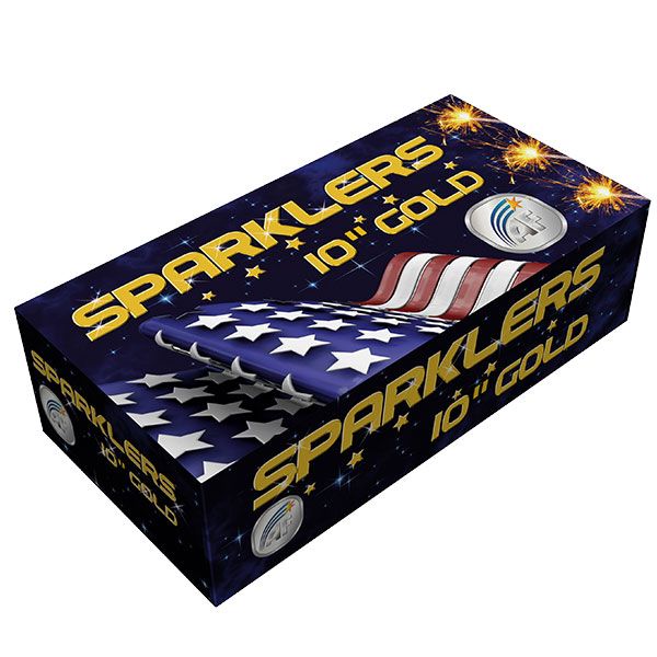 18" gold sparklers - Fireworks North West